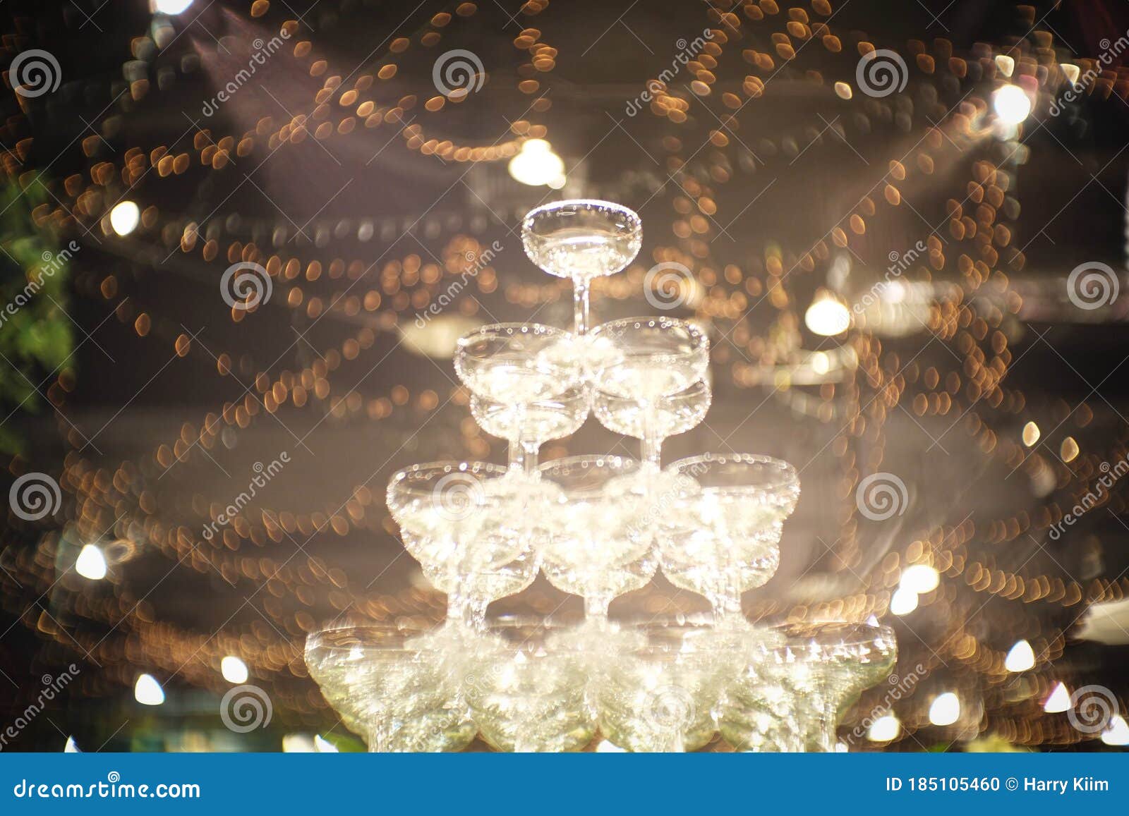 Stack Small Tower Of Champagne Glass For The Bride And Groom For ...