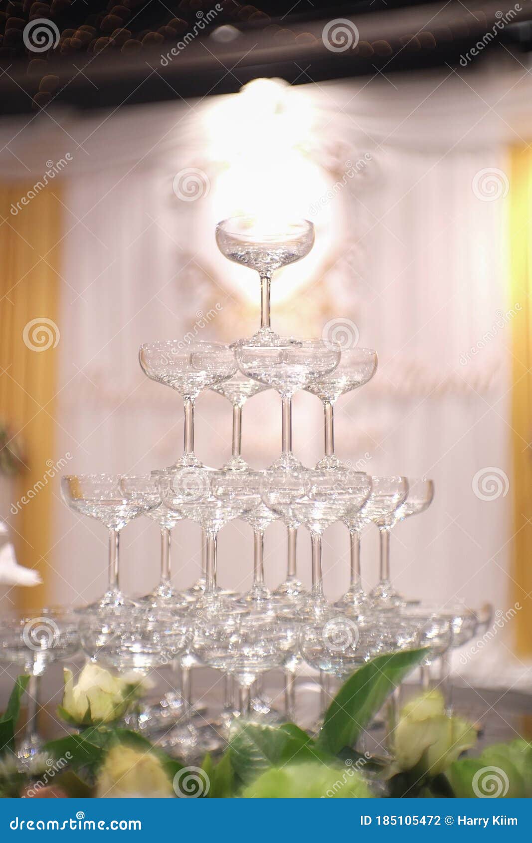 Stack Small Tower of Champagne Glass for the Bride and Groom for ...