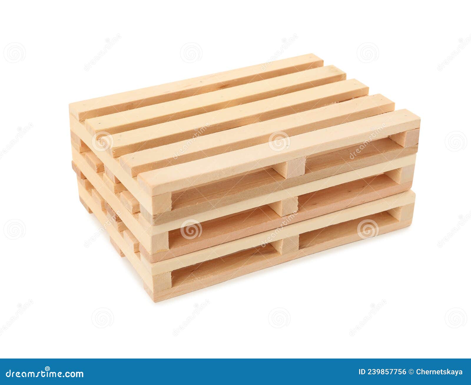 Stack of Small Wooden Pallets on White Background Stock Photo - Image ...
