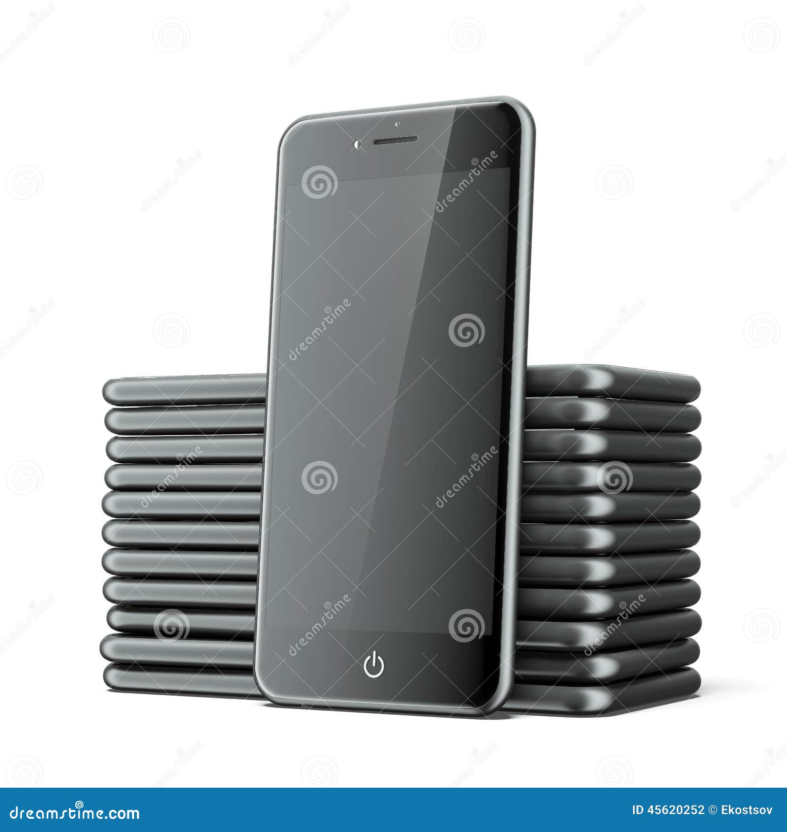 Stack of smart phones stock photo. Image of display, business - 45620252