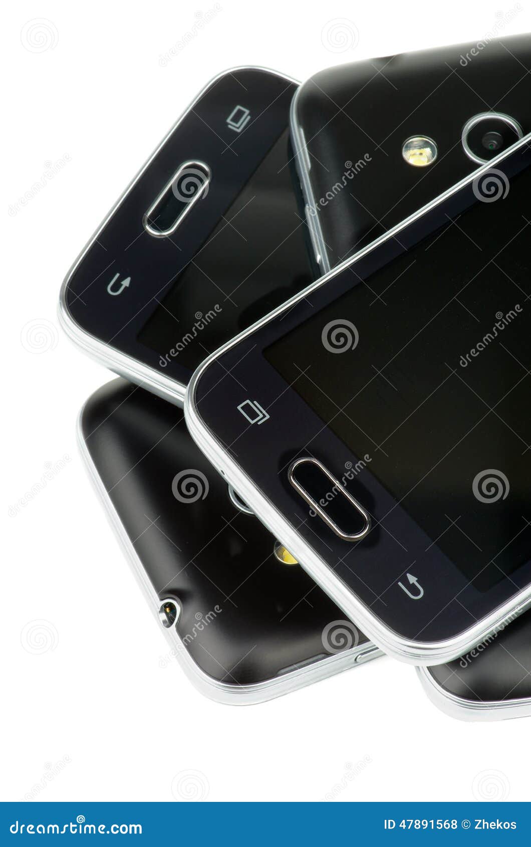 Stack of Smartphones stock photo. Image of communications - 47891568