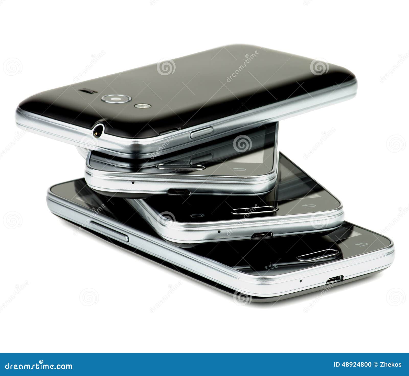 Stack of Smartphones stock photo. Image of viewfinder - 48924800