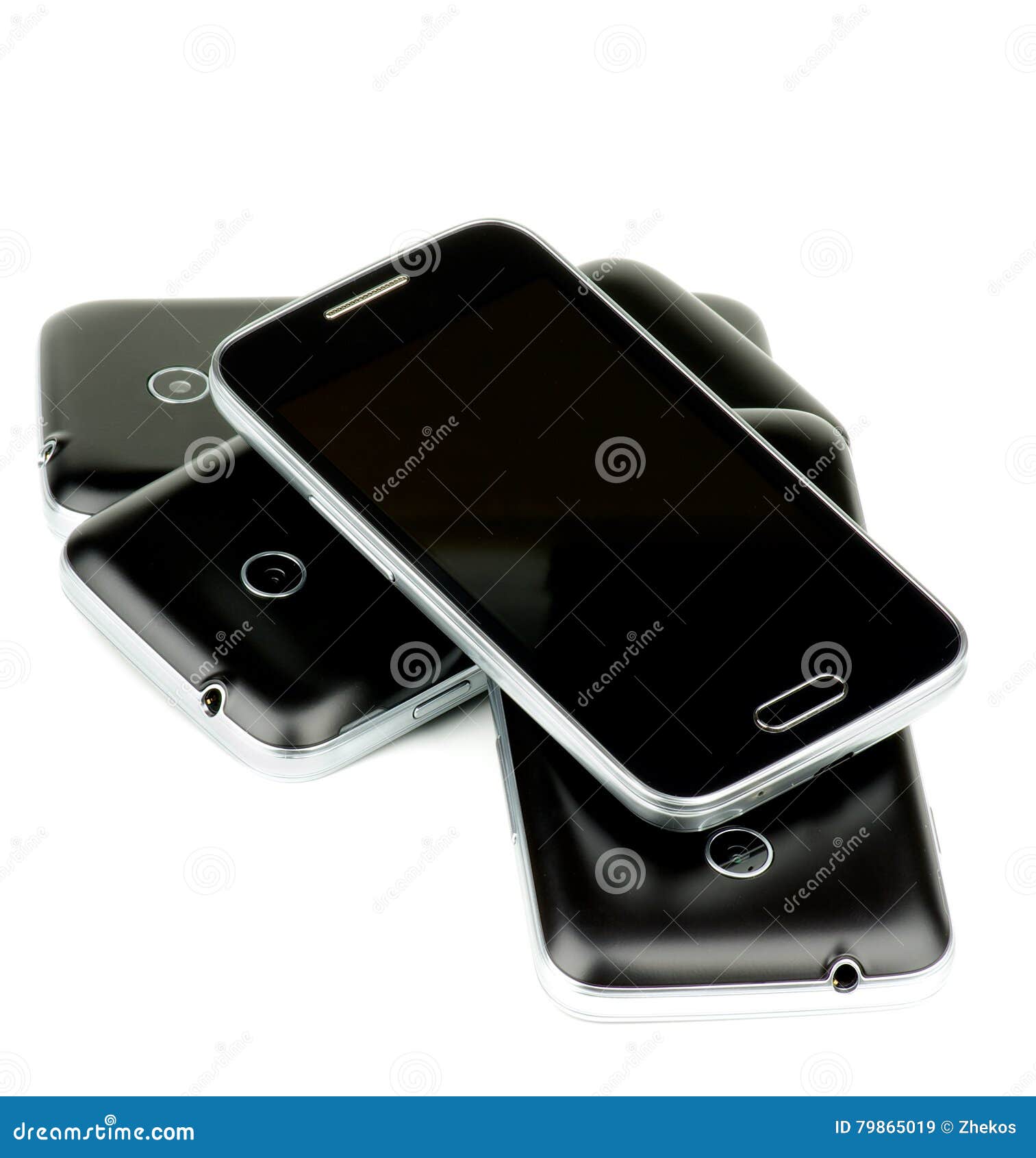 Stack of Smartphones stock image. Image of global, techno - 79865019