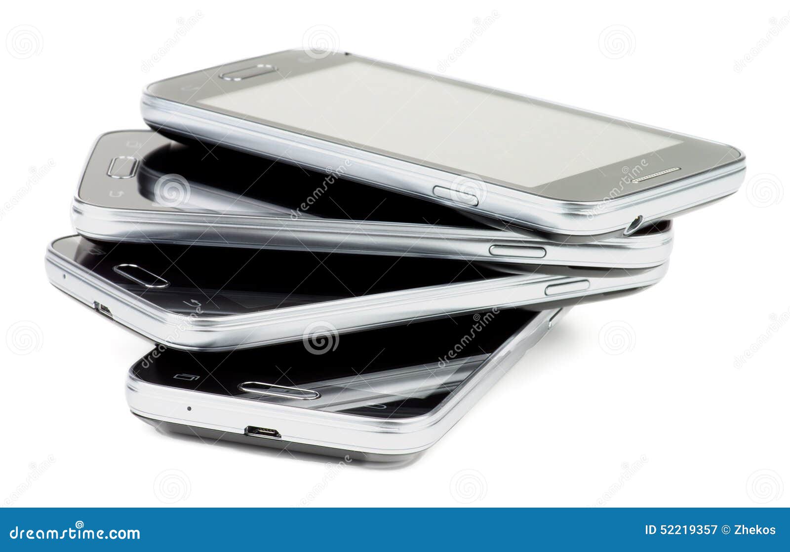 Stack of Smartphones stock image. Image of smart, digital - 52219357