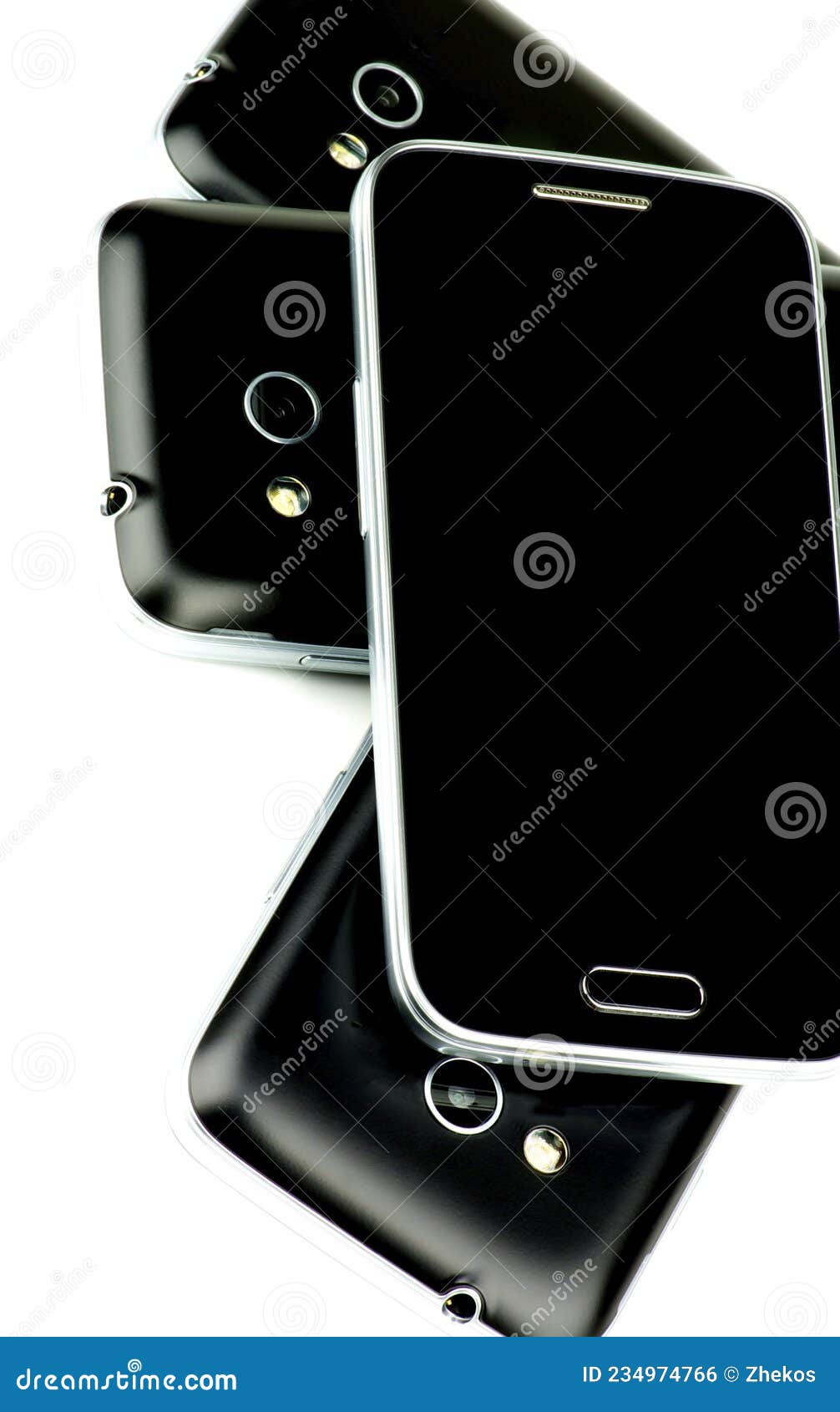 Stack of Smartphones stock photo. Image of empty, touch - 234974766