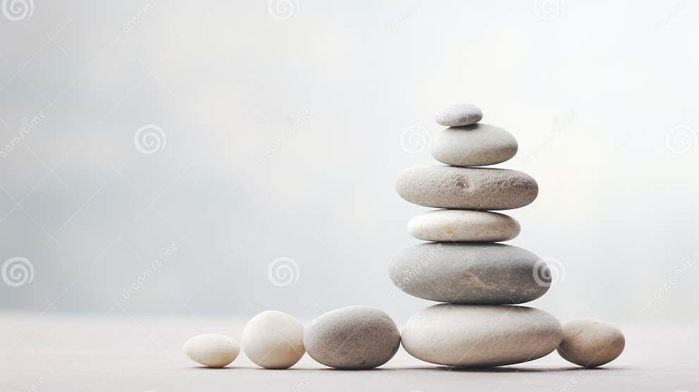 A Stack of Smooth, Balanced Stones Symbolizing Tranquility, Harmony ...