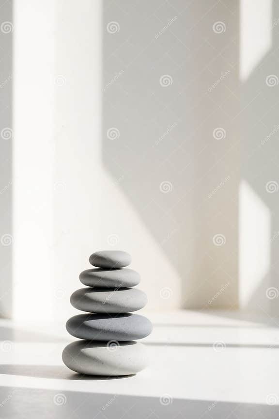 Stack of Smooth Grey Stones Symbol of Peace Balance. Stock Image ...