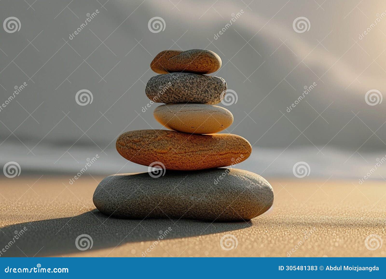 A Stack of Smooth Rocks Offers a Rustic and Calming Composition Stock ...