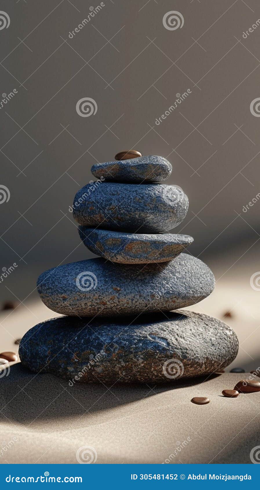 A Stack of Smooth Rocks Offers a Rustic and Calming Composition Stock ...