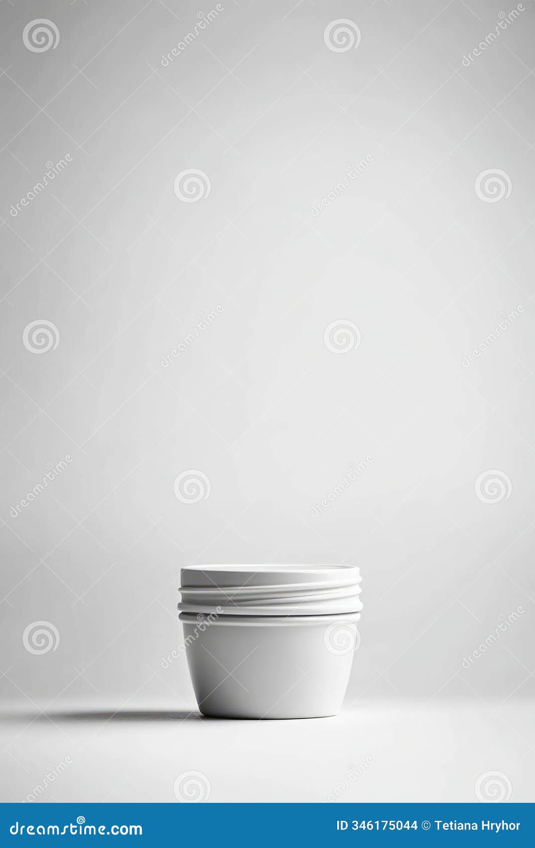 A Stack of Smooth White Containers Designed for Cosmetics, Arranged ...