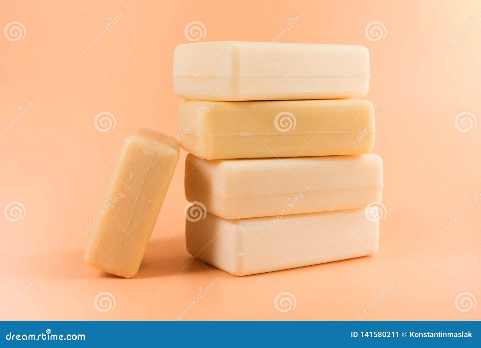 Stack of Soap Bars Isolated on White Stock Image - Image of milky ...