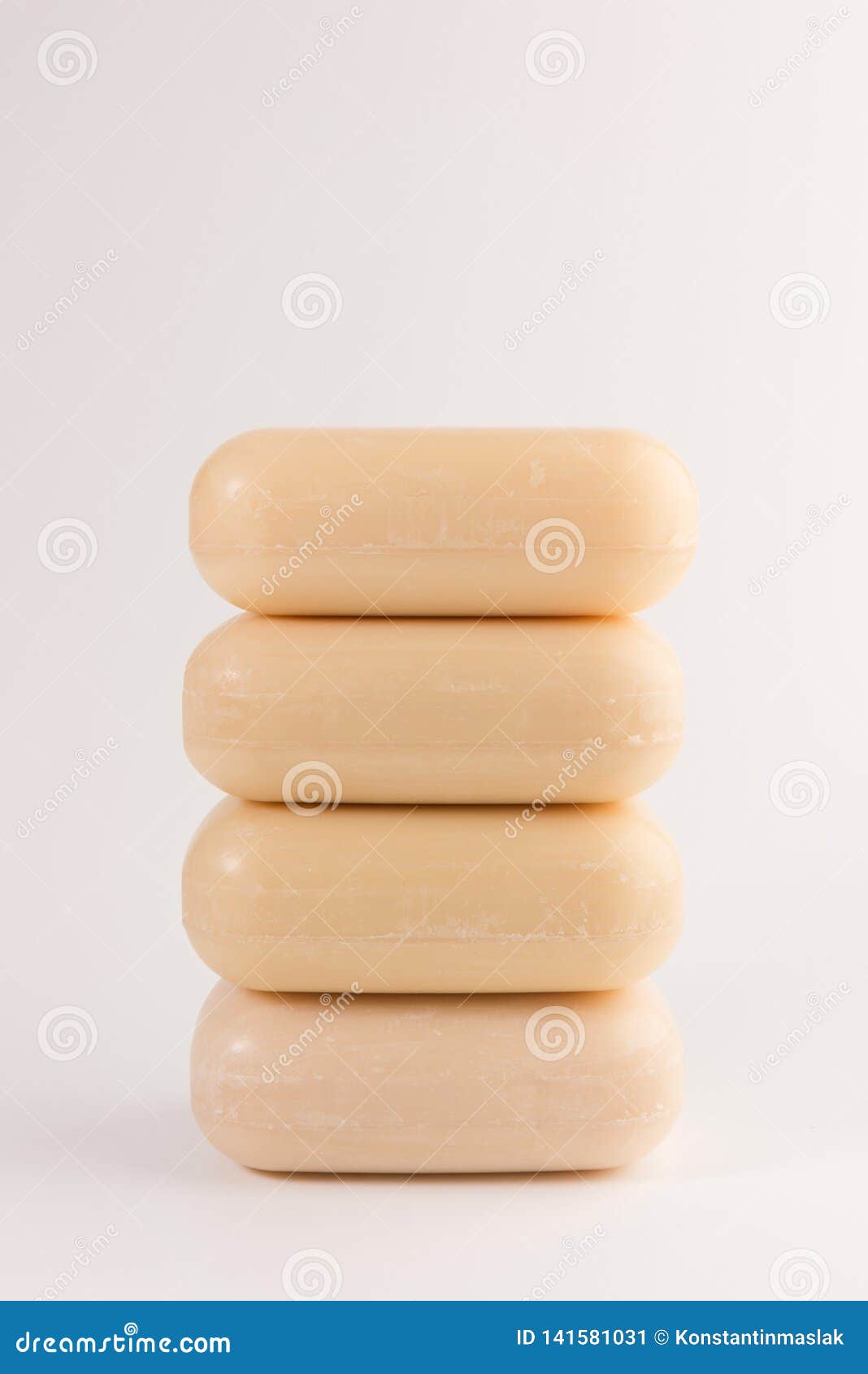 Stack of Soap Bars Isolated on White Stock Image - Image of block ...