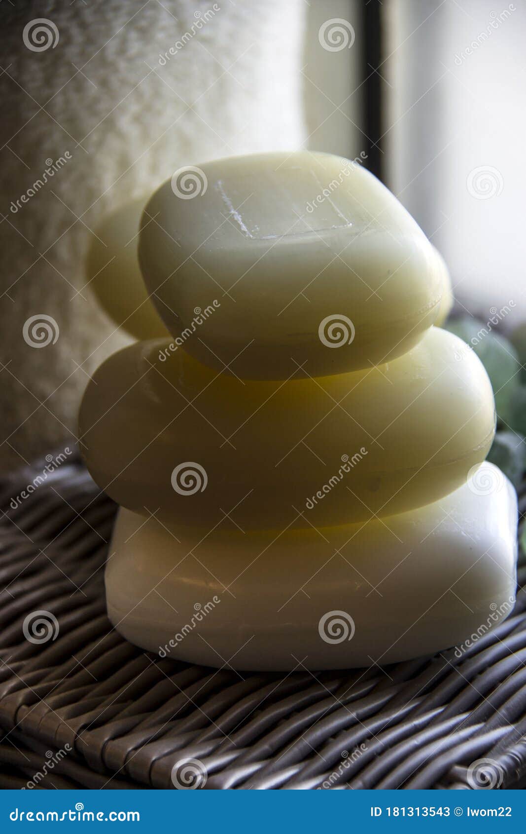 Stack of soap close up. stock image. Image of care, natural - 181313543