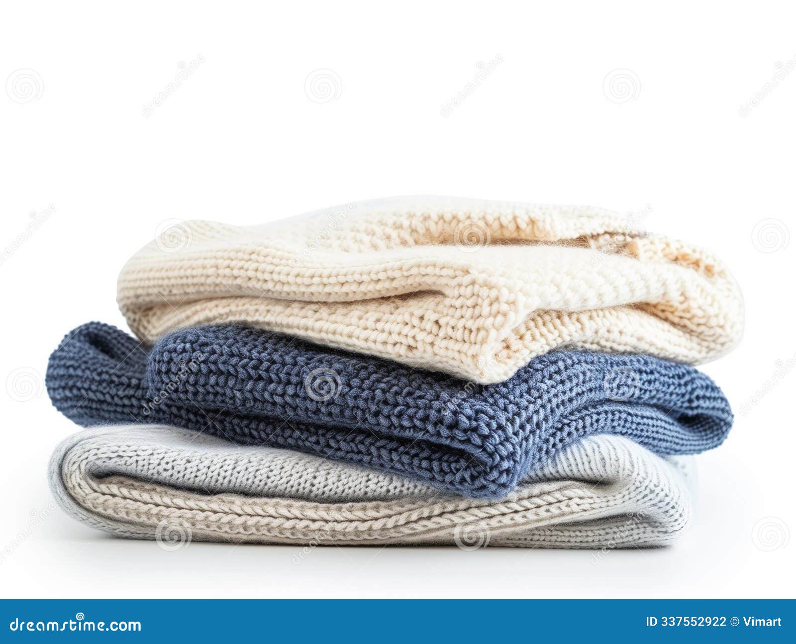 A Stack of Soft, Knitted Sweaters in a Neutral Color Palette. the Image ...