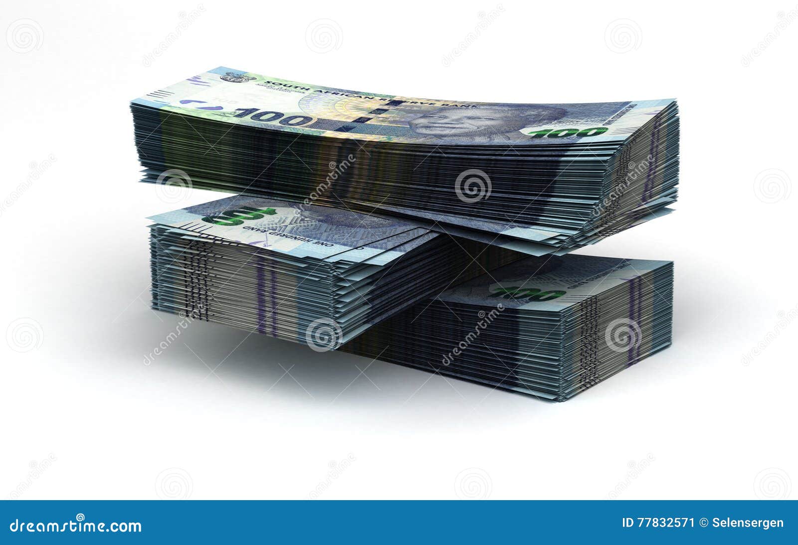 Stack of South African Rand Stock Illustration - Illustration of ...