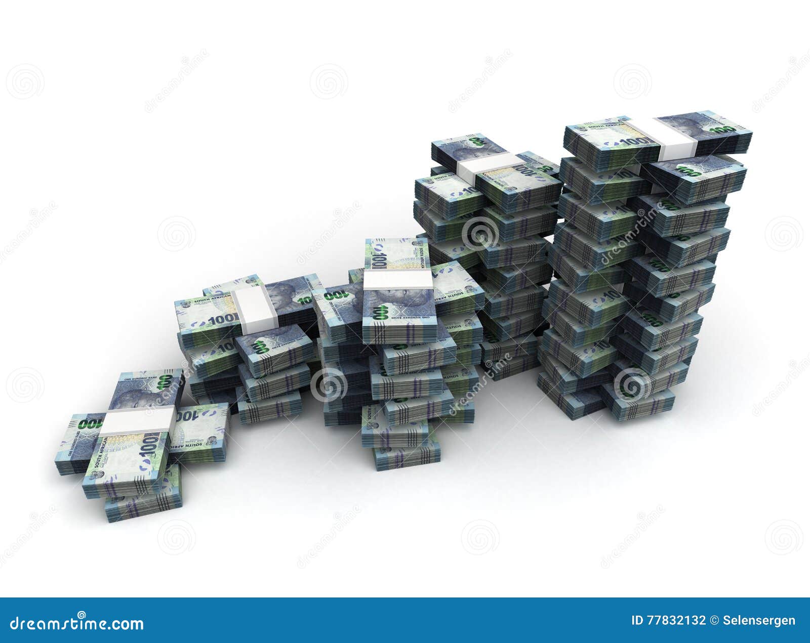 Stack of South African Rand Stock Illustration - Illustration of ...