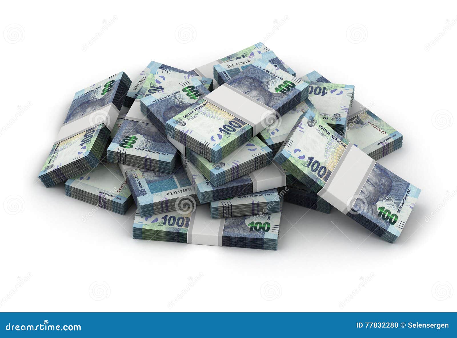 Stack of South African Rand Stock Illustration - Illustration of ...