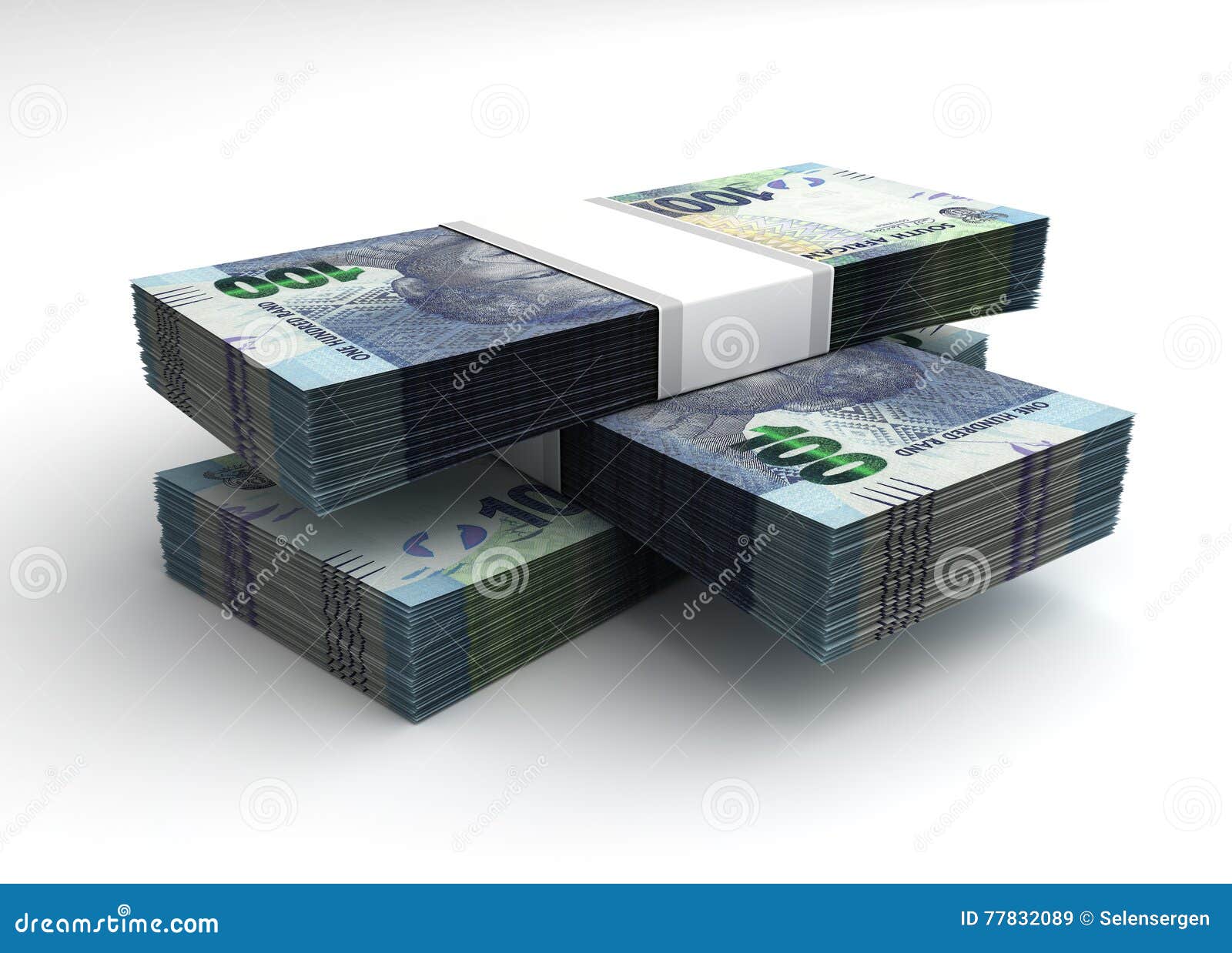 Stack of South African Rand Stock Illustration - Illustration of ...