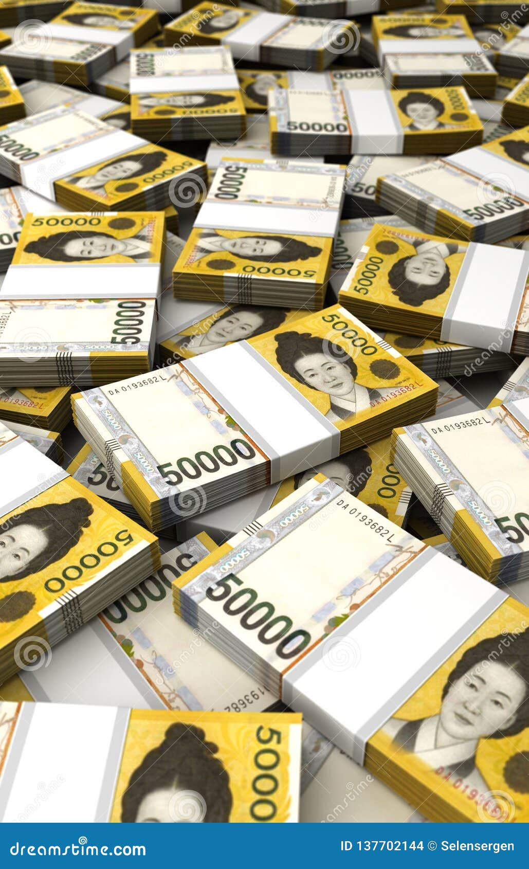 Stack Of Korean Won Notes Royalty-Free Stock Image | CartoonDealer.com ...