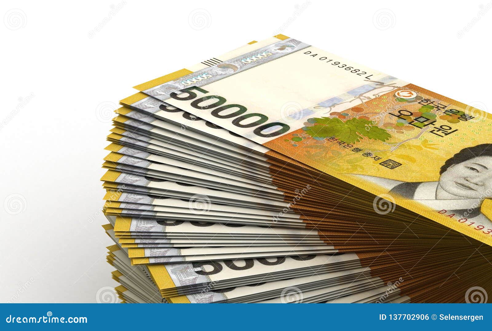 Stack Of Korean Won Notes Royalty-Free Stock Image | CartoonDealer.com ...