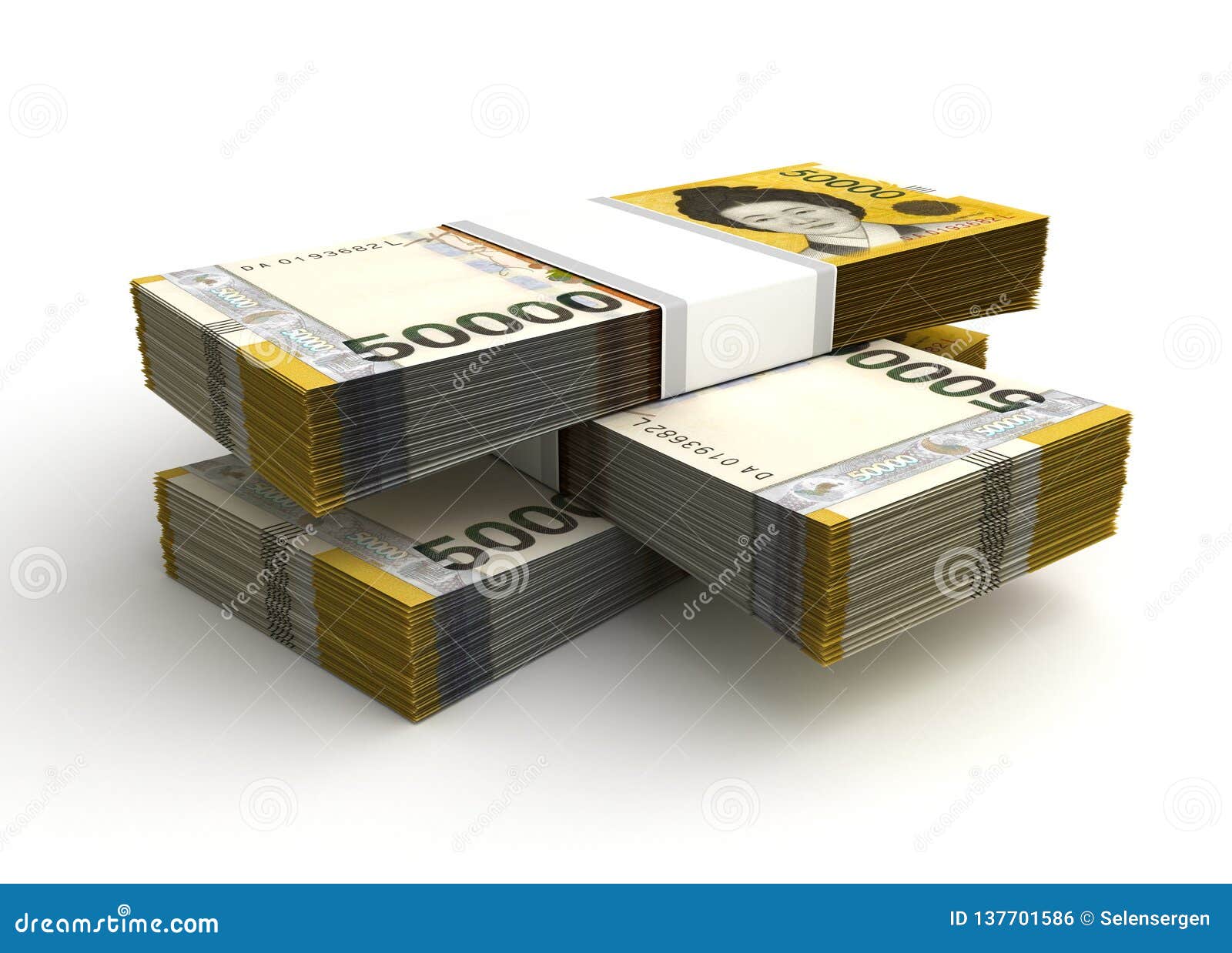 Stack Of Korean Won Notes Royalty-Free Stock Image | CartoonDealer.com ...