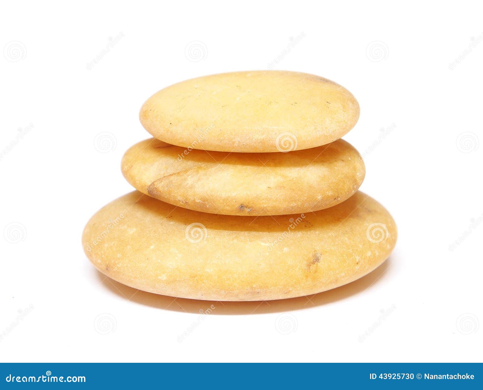 Stack of Spa Hot Stones Isolated on White Stock Photo - Image of ...