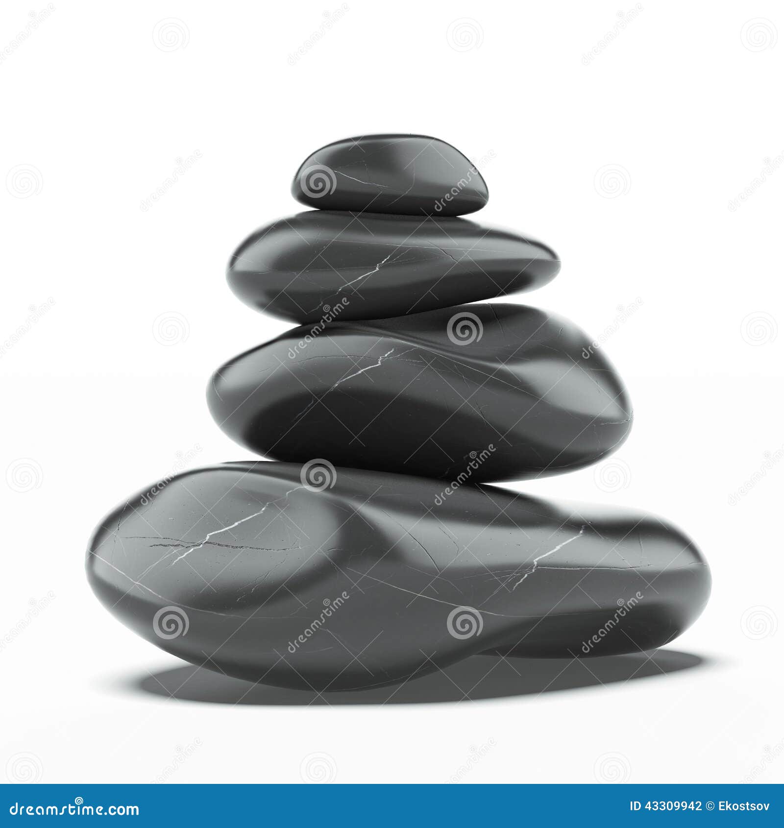Stack of spa hot stones stock photo. Image of meditation - 43309942