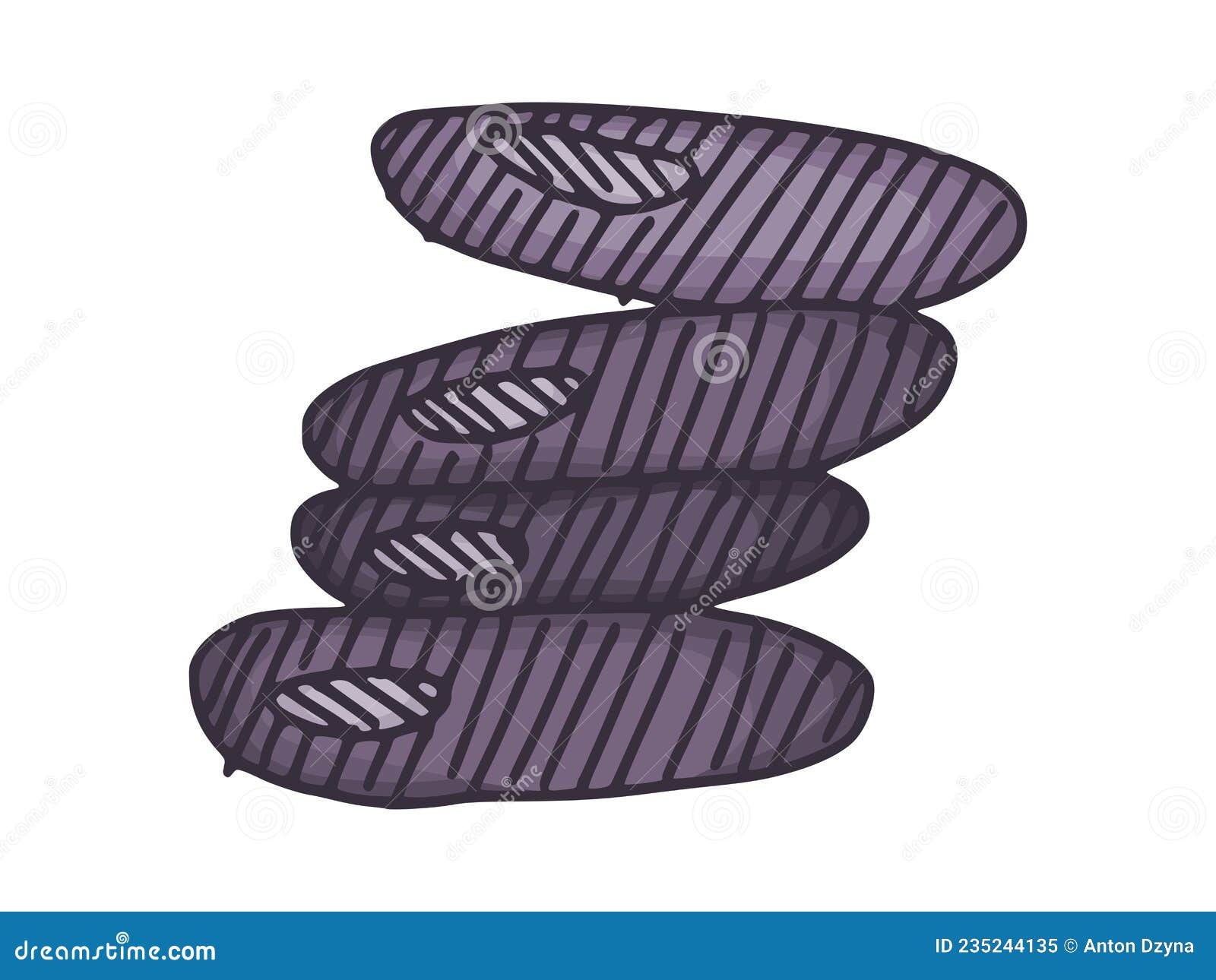 Stones Sketch. Hand Drawn Pebble And Boulders In Piles. Outline Doodle ...