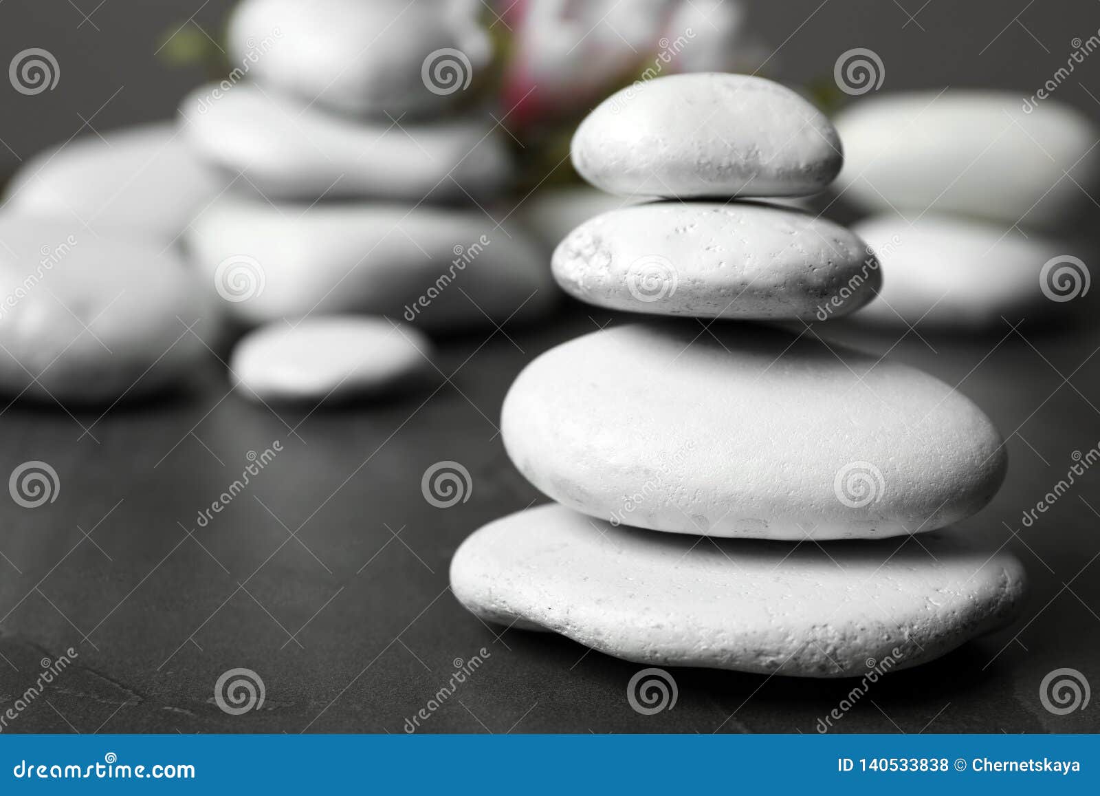 Stack of Spa Stones on Table. Stock Photo - Image of body, lifestyle ...