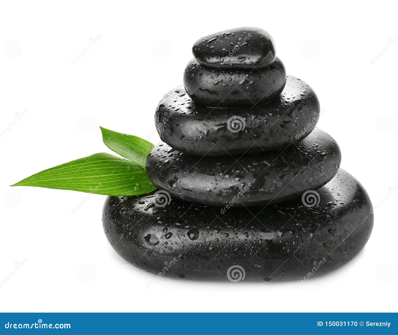 Stack of Spa Stones on White Background Stock Photo - Image of object ...