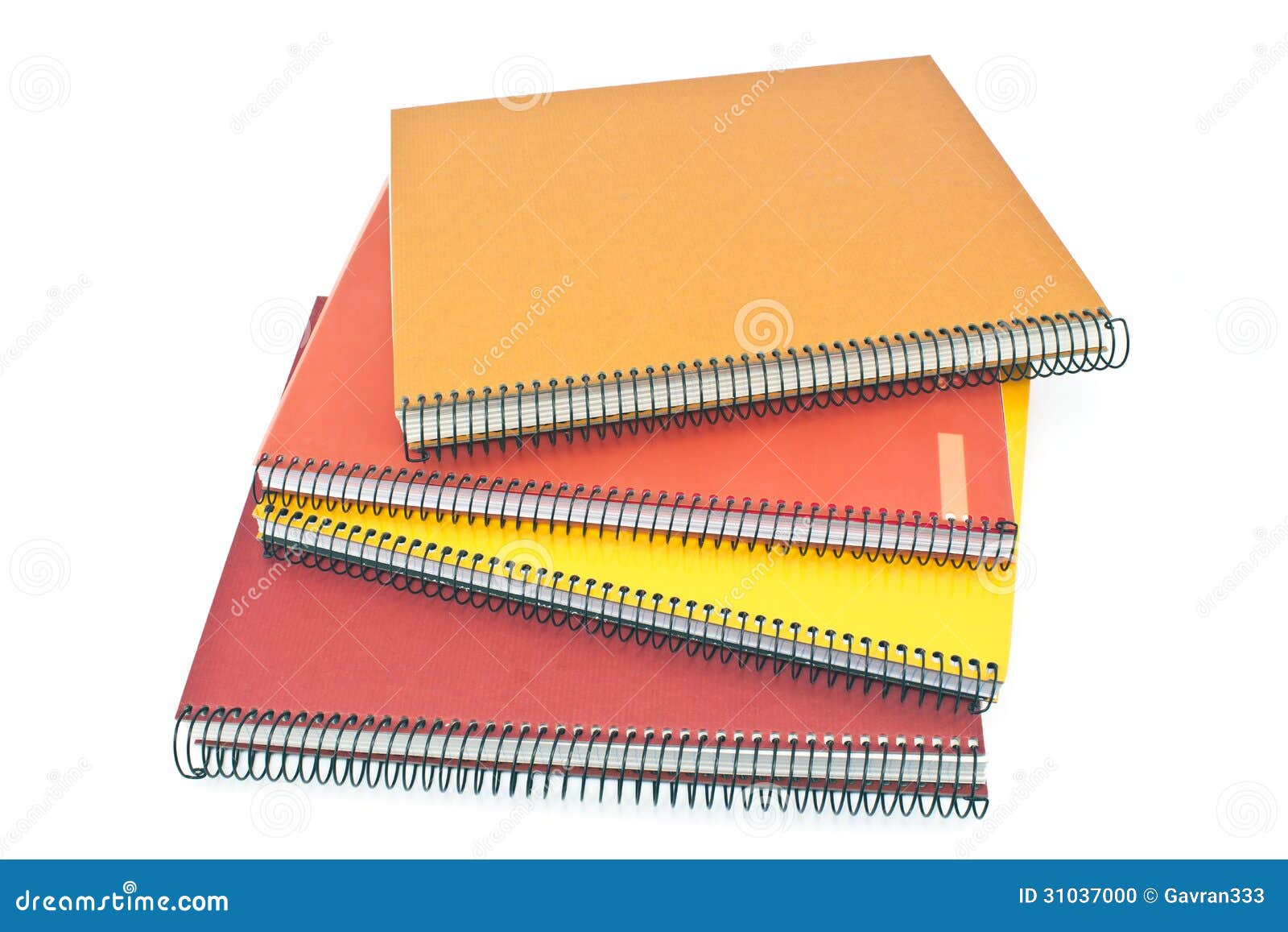 Stack of spiral notebooks stock photo. Image of knowledge - 31037000