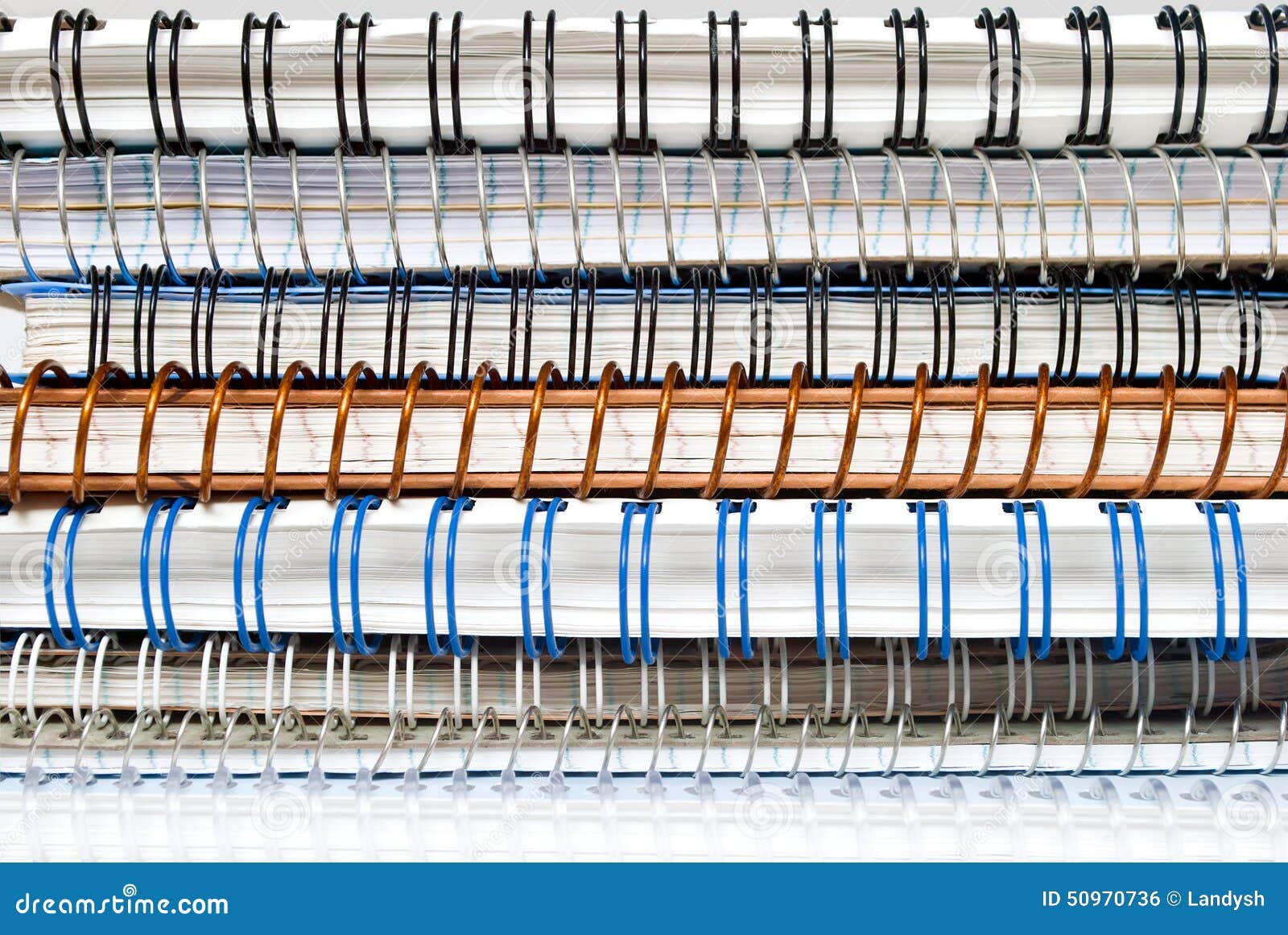 Stack of Spiral Paper Notebooks with Coil Binding Stock Photo - Image ...