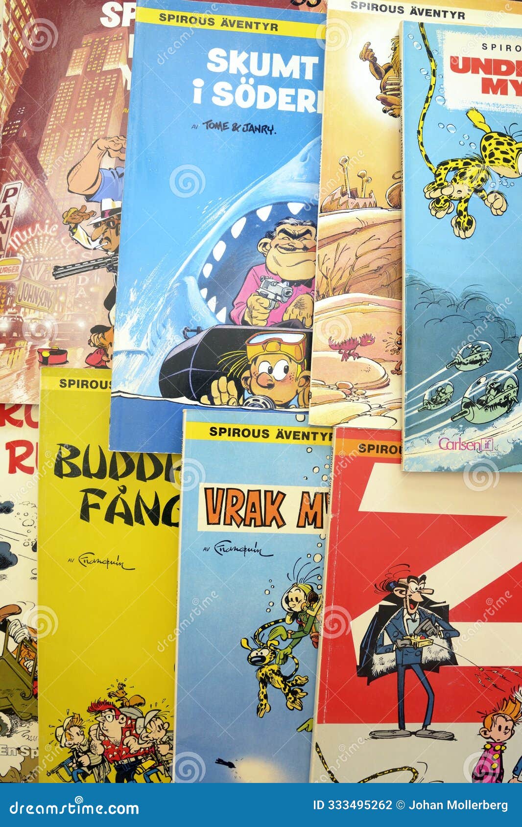 A Stack of Spirou Comic Books Editorial Photography - Image of ...