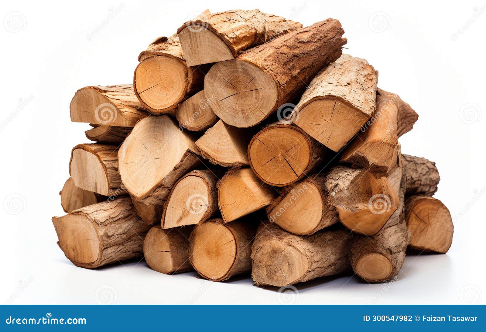 Stack Split Firewood White Background -Generative Ai Stock Photo ...