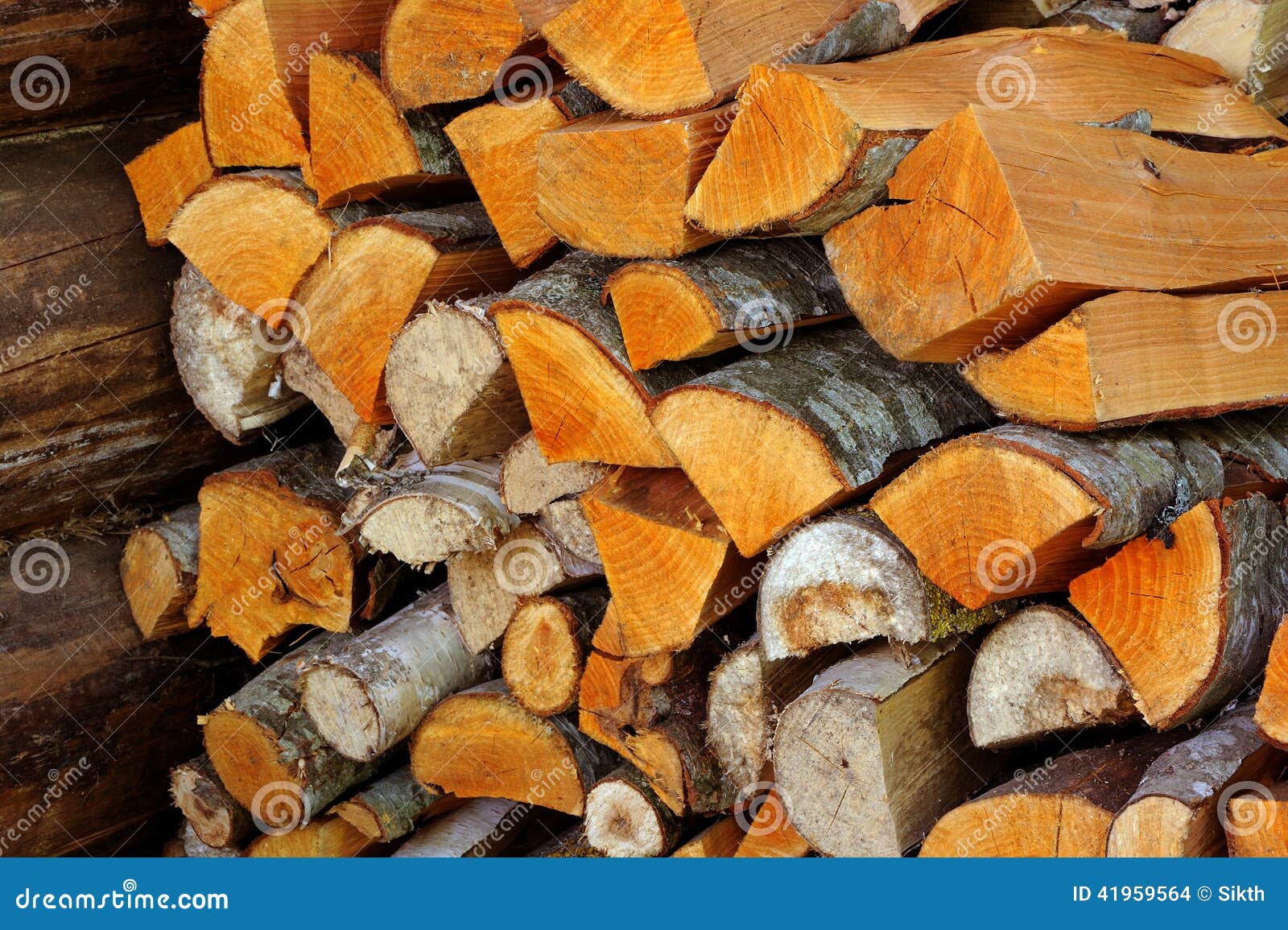 Stack of Split Firewood stock photo. Image of timber - 41959564