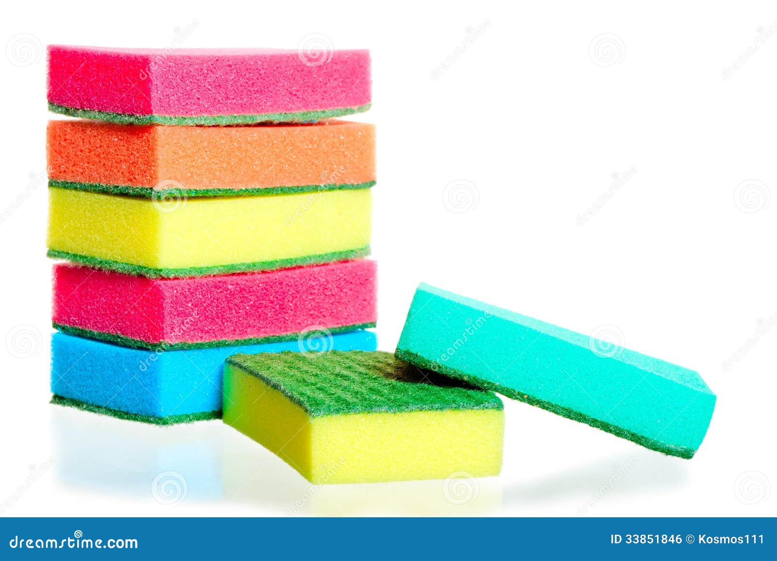 Stack of Sponges for Washing Dishes Stock Photo - Image of maid ...