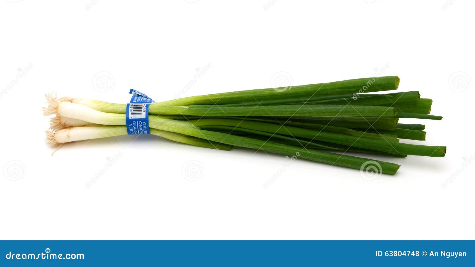 A Stack of Spring Onions on White Background Stock Photo - Image of ...