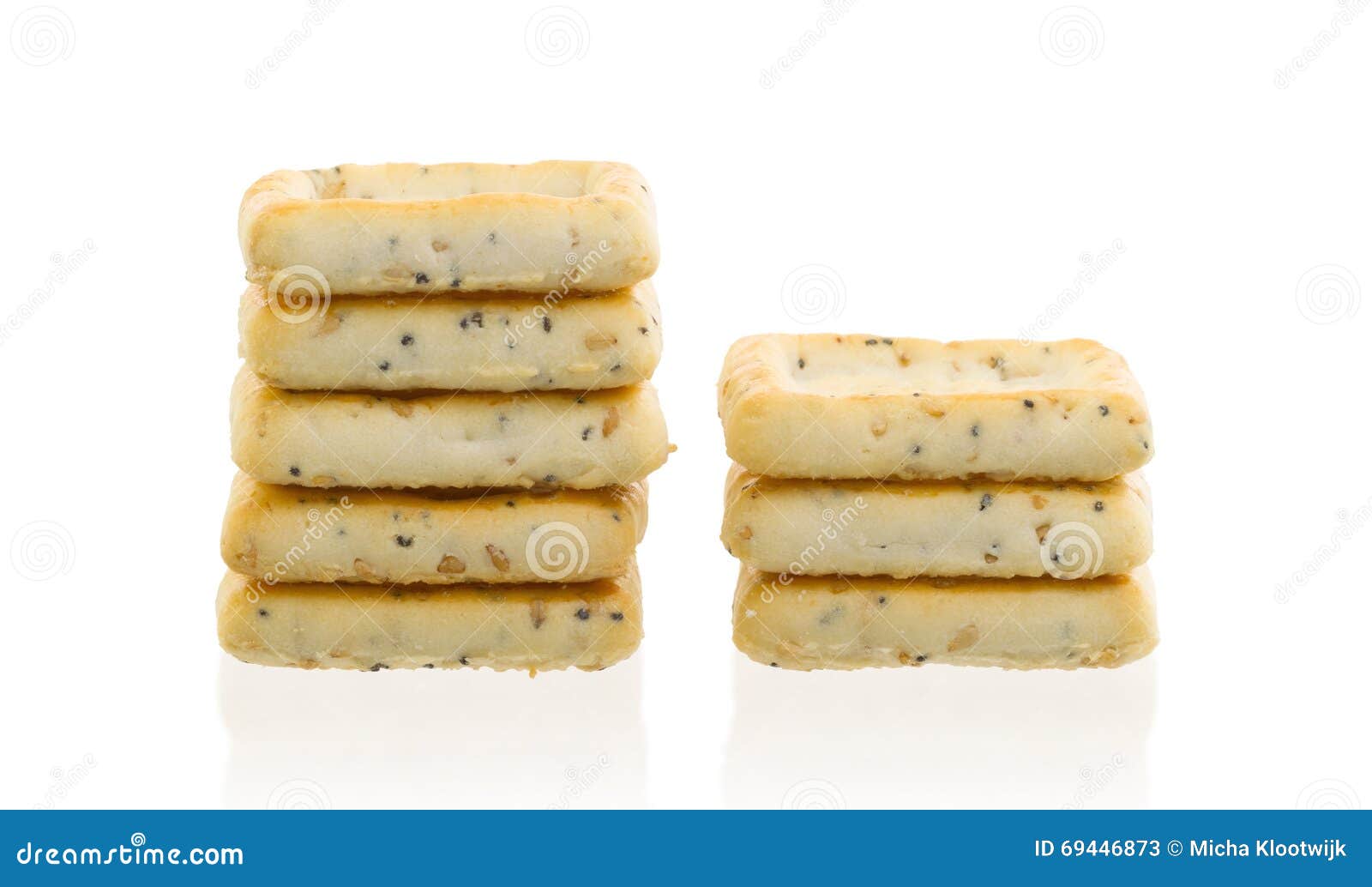 Stack of Square Crackers Isolated Stock Image - Image of crisp ...