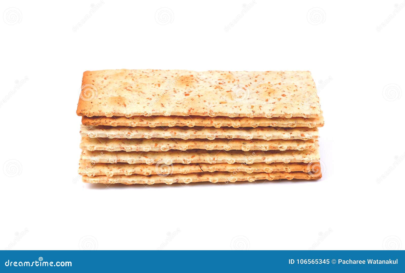Stack of Square Crackers Isolated on White Background. Dry Crack Stock ...