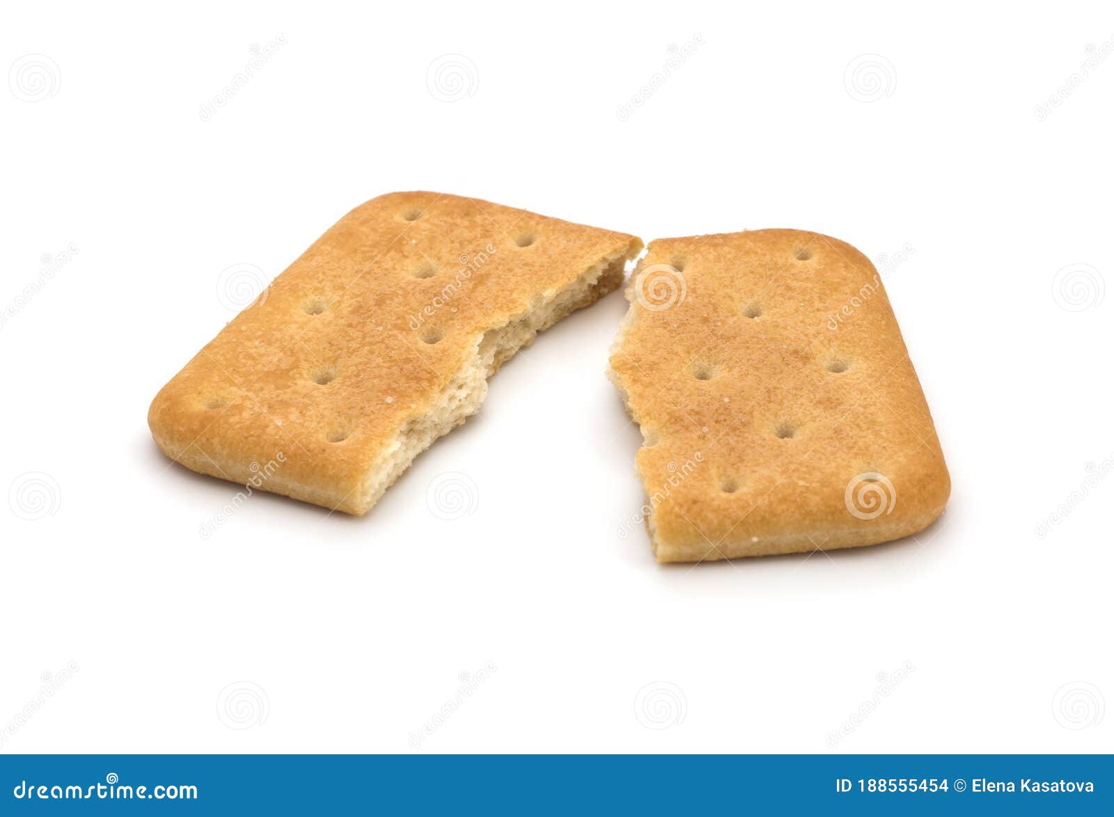 Stack of Square Crackers Isolated on White Background. Stock Photo ...