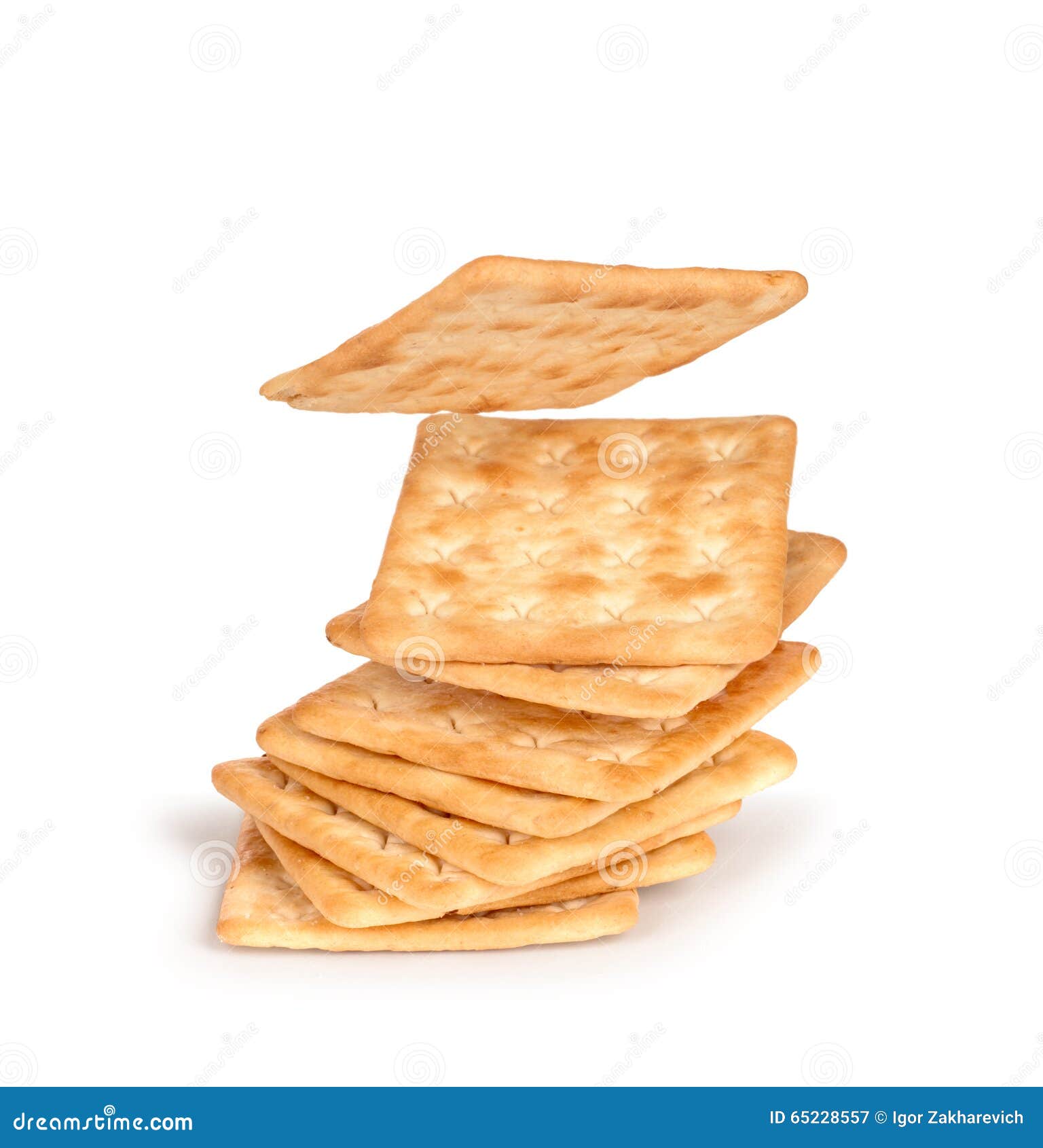 Stack of square crackers stock image. Image of dietary - 65228557