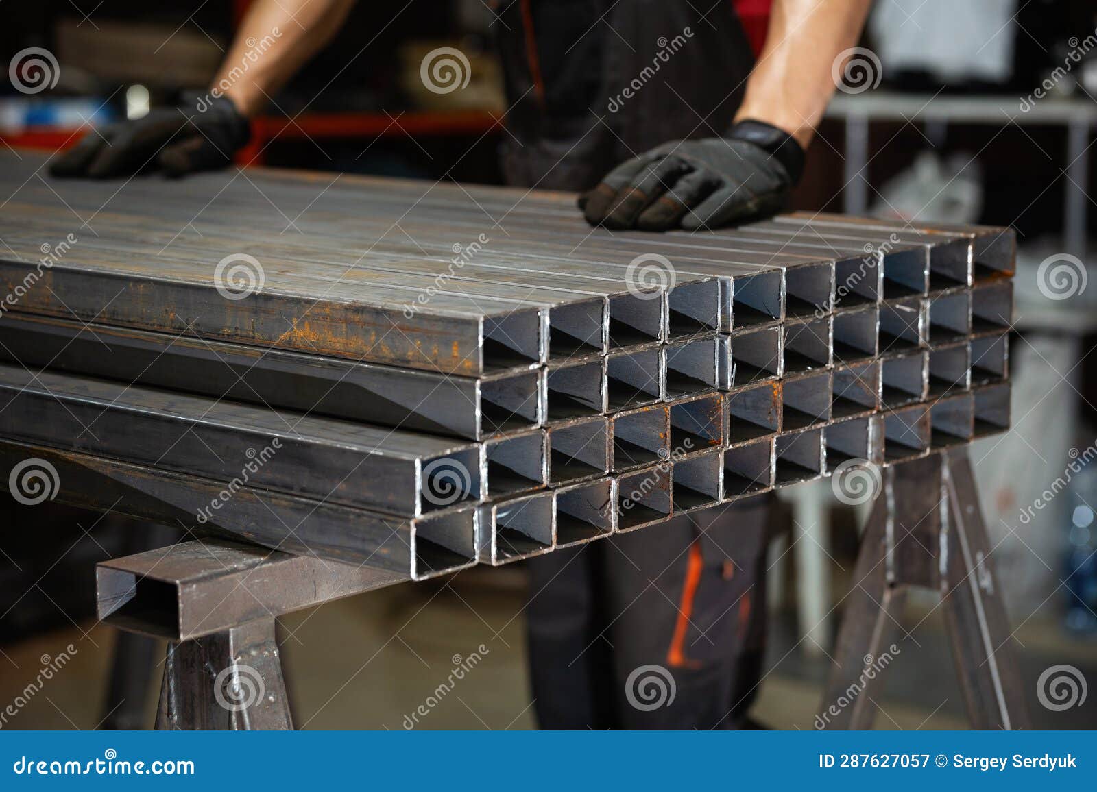 Stack? of Square? Metal Tubes? Profile or Pipes for Construction ...