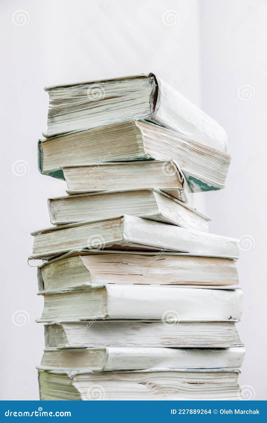 Stack of Stacked Blank Books on White Stock Photo - Image of business ...