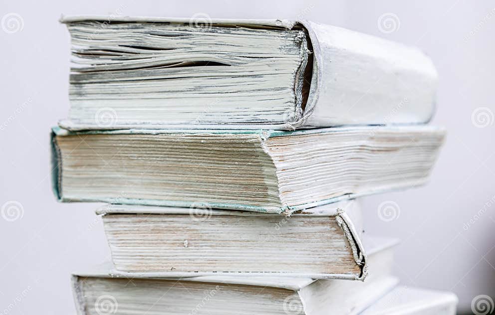 Stack of Stacked Blank Books on White Stock Image - Image of literacy ...