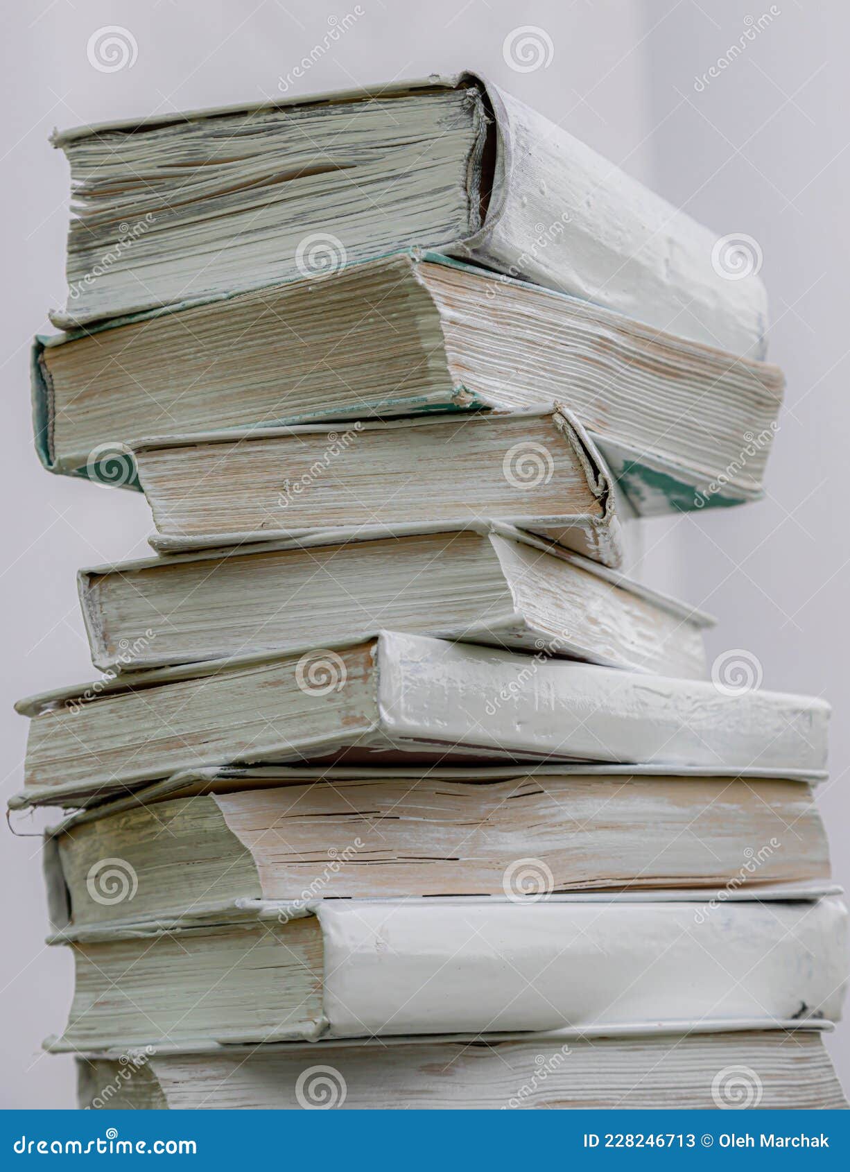Stack of Stacked Blank Books on White Stock Image - Image of leisure ...