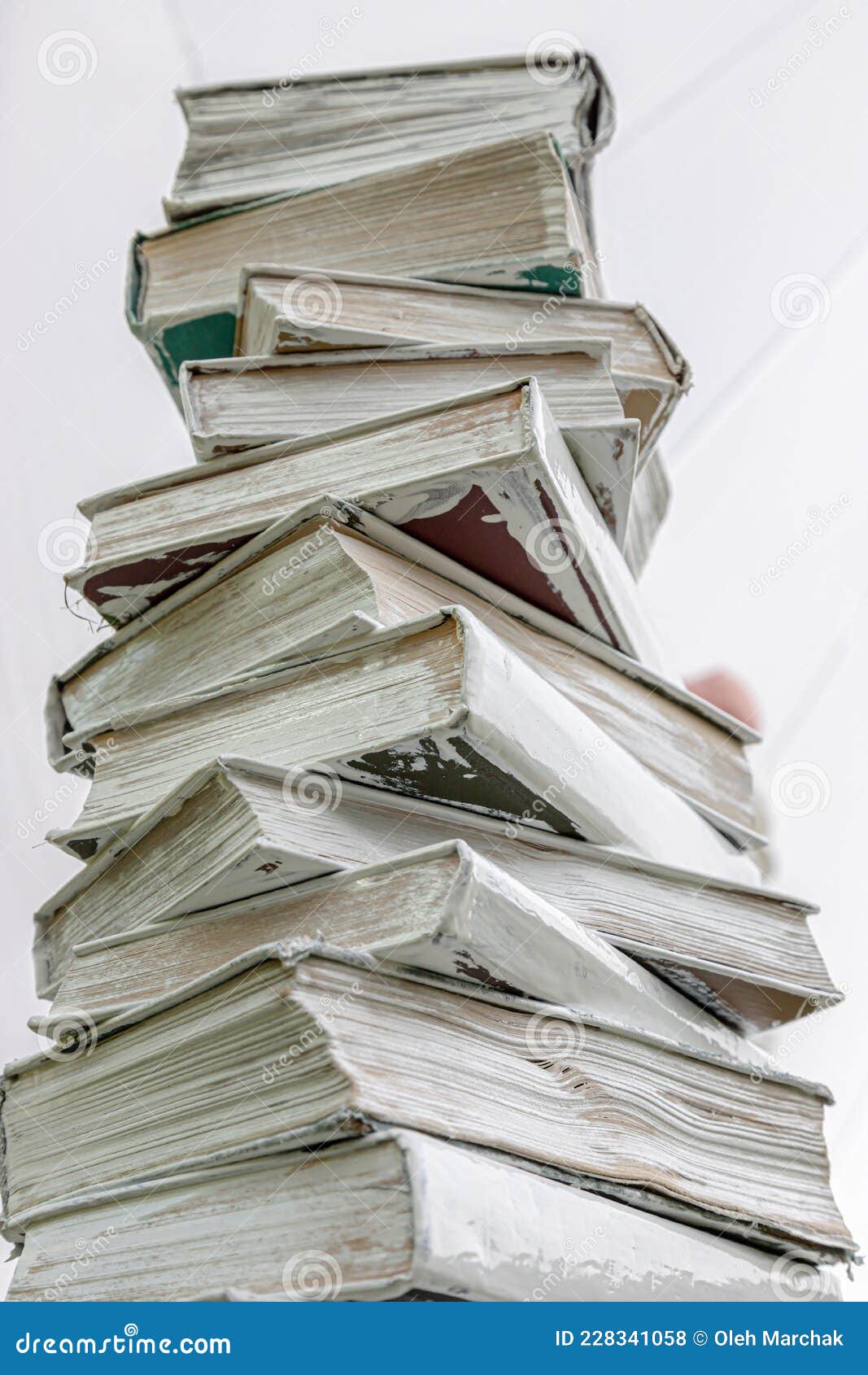 Stack of Stacked Blank Books on White Stock Photo - Image of clean ...