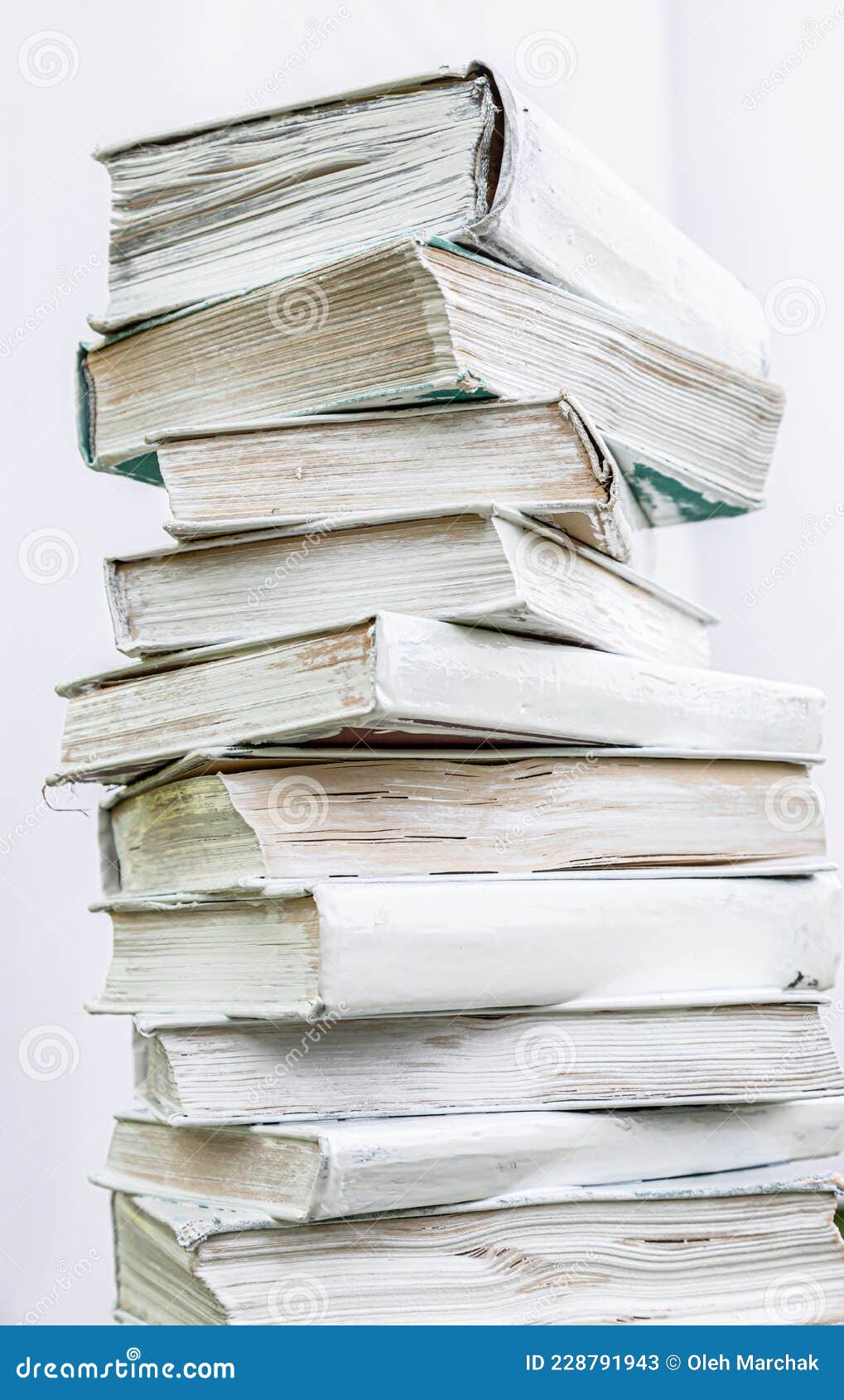 Stack of Stacked Blank Books on White Stock Image - Image of literature ...