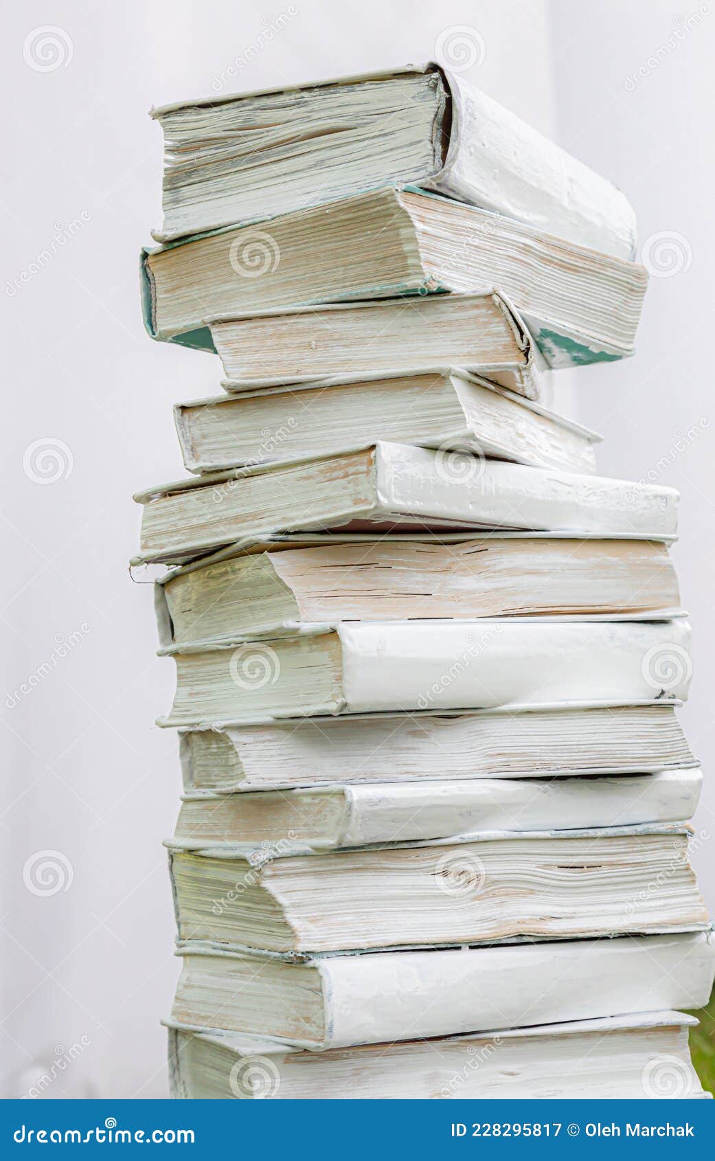 Stack of Stacked Blank Books on White Stock Image - Image of ...