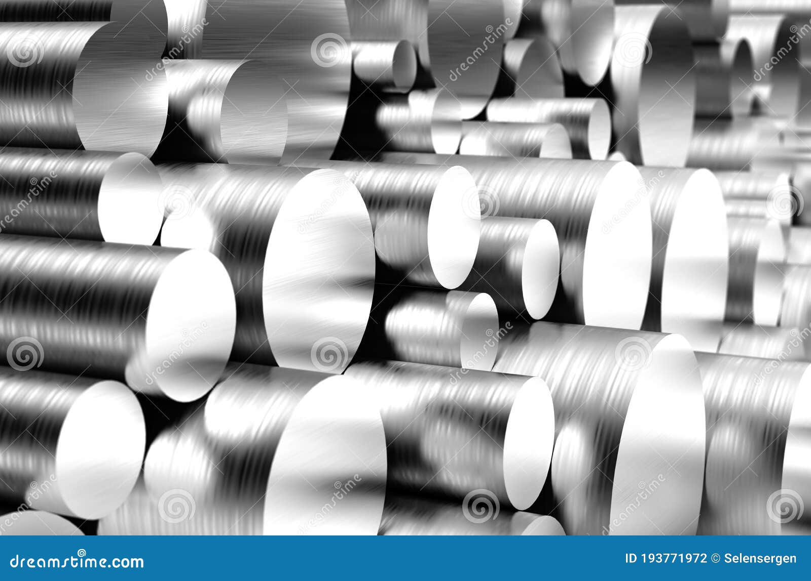 Stack of Stainless Steel Rods Stock Illustration - Illustration of ...