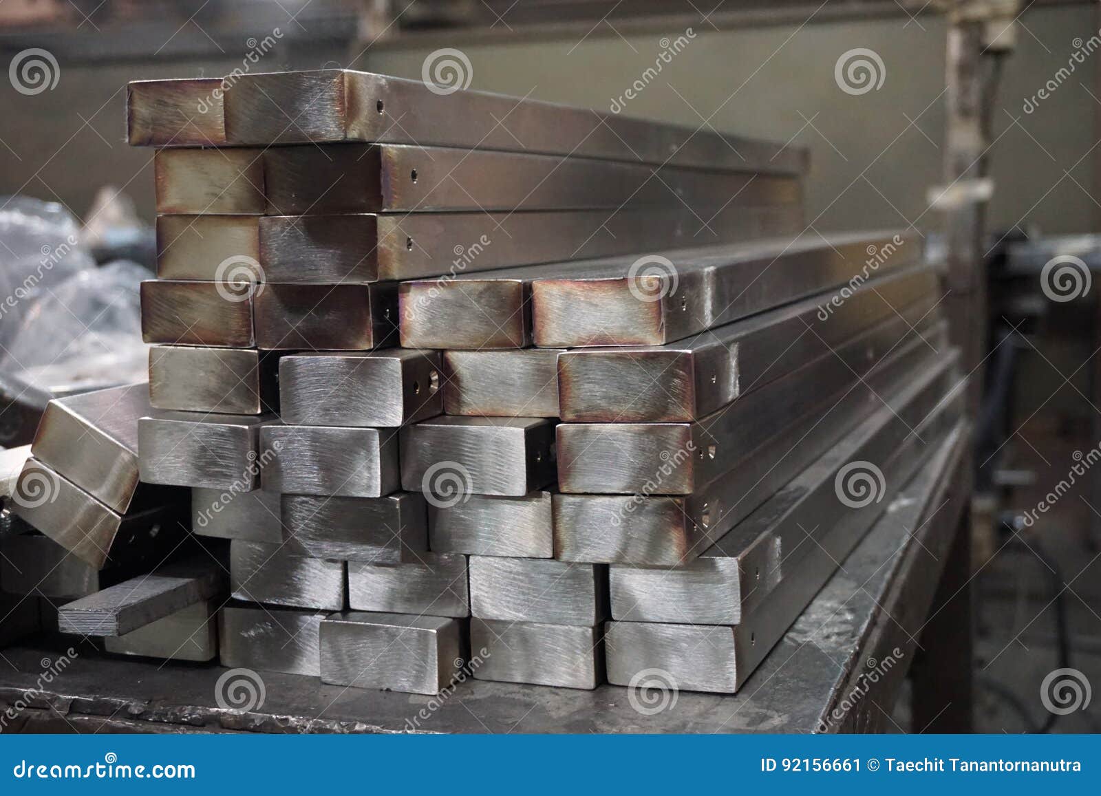 Stack of Stainless Steel Square Tube Stock Image - Image of equipment ...